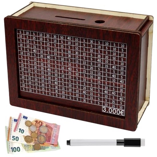 Houten spaarpot met teller voor kinderen - duik in de wereld van sparen ...