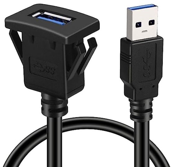 Câble d'extension USB pour tableau de bord de voiture et de moto - 1 m ...