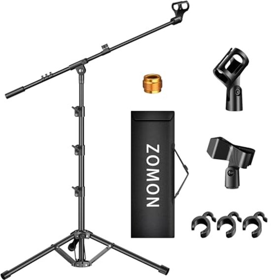 Pied de microphone réglable avec trépied et bras articulé - Idéal pour ...