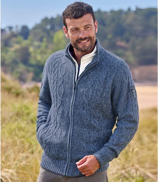 ATLAS FOR MEN - Tricotvest met fleecevoering - Heren - Verkrijgbaar in ...