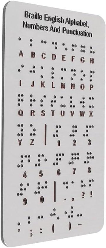 Allecto plus - Braille alfabet bord voor beginners met reliëf stippen ...