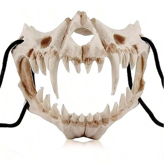 Halloween Japans Masker, Schedel Masker, Tijger Masker, Half Gezicht ...