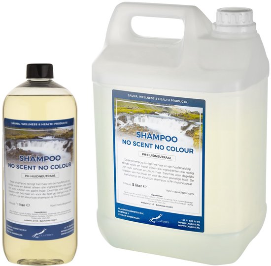 Shampoo No Scent No Colour - 1 liter (transparant) + Jerrycan 5 liter | bol