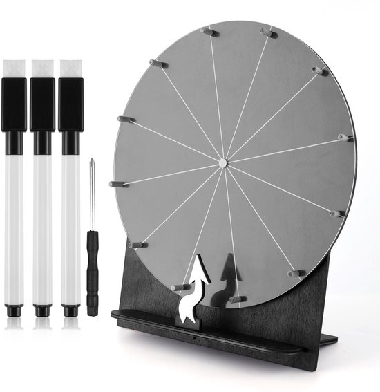Wooden Spinning Wheel, 29cm Prize Wheel Spinning Prize Wheel Tabletop ...
