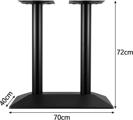 Tafelframe, zwarte tafelpoten, metalen tafelpoten, hoogte 72 cm ...