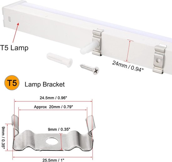 T5 ledstripclips - Bevestigingsklemmen voor led-lichtstrips - Hanger en ...
