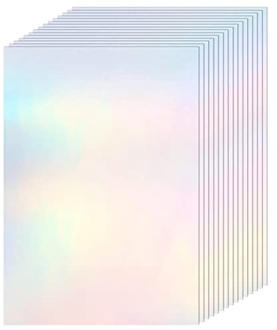 36 transparante holografische zelfklevende vellen A4 - Waterdicht en ...