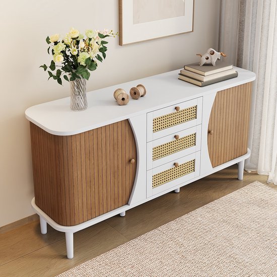 Dressoir – Kast – Ladekast – Opbergkast – Buffettafel – Rieten Deuren ...