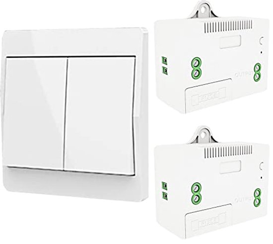 Draadloze zelfgenererende lichtschakelaar met RF-relay ontvanger | bol