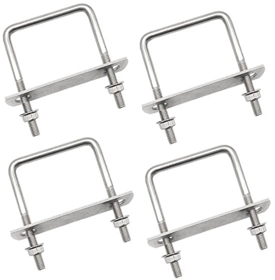 U-beugel met schroefdraad M8 100 x 71 mm, 4 stuks, RVS | bol