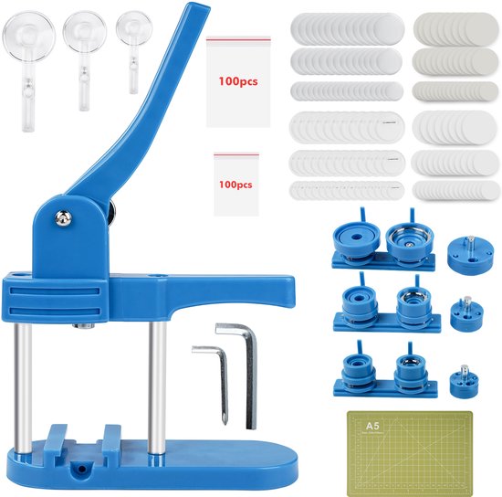 Creatorally 3 in 1 Buttonmachine - 25/32/58mm - Badge Maker Machine met ...