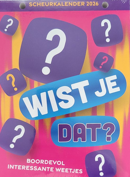 Scheurkalender Wist je dat? 2026 - Kalender met de leukste weetjes en ...