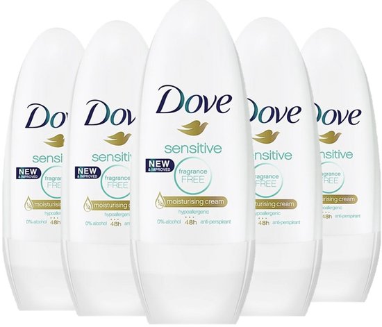 Dove Sensitive - Deodorant Roll-on - Parfumvrij - 50 ml ...