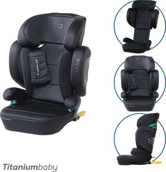 Titanium Baby Autostoel Terra i-Size 100-150 cm - Zwart | bol