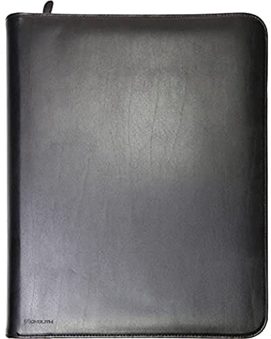 Porte-documents de conférence en cuir noir avec système à 4 anneaux et ...