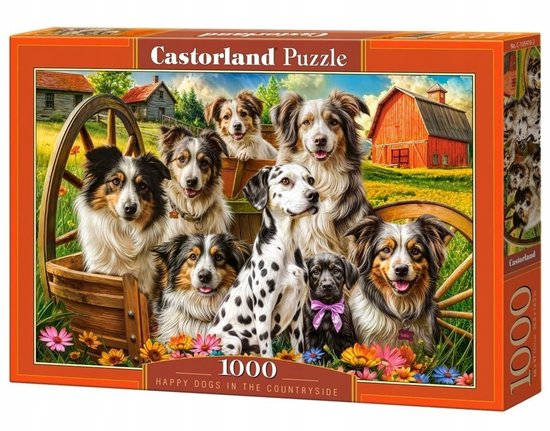 Castorland 1000-delige puzzel: Vrolijke honden op het platteland | bol