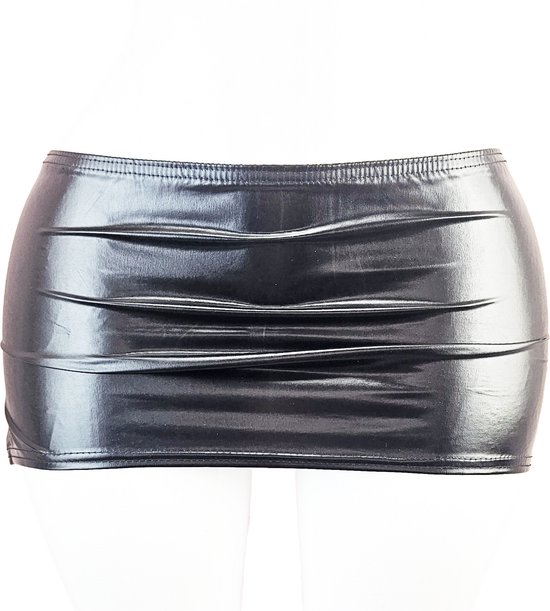 BamBella® - Rok - Maat Onesize - Shiny Glans Wetlook mini rokje Super ...