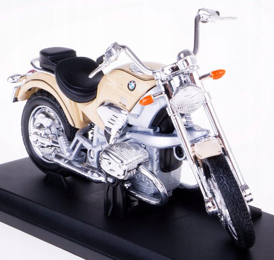 Welly BMW R1200C Motorfiets Model 1:18 Metaal/Plastic - Beige | bol
