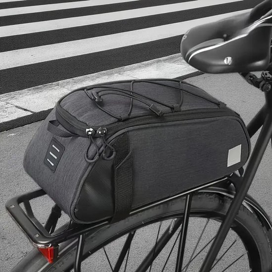 Grijze fietsrugzak met groot volume – verborgen vak, ergonomische ...