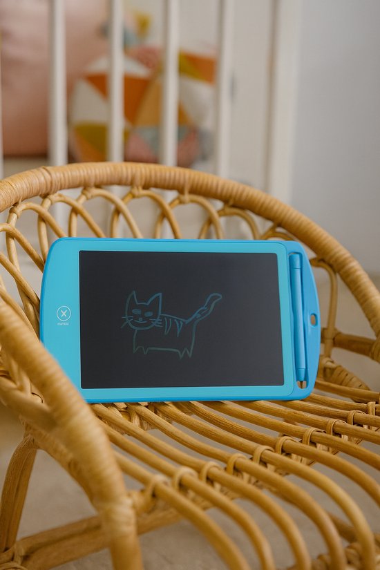 Blauwe elektronisch uitwisbaar tekenbord met pen - Drawing tablet ...