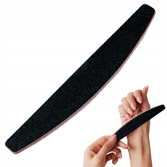 Premium Nagelvijl Boot Halve Maan 100/180 Manicure Zwart | bol
