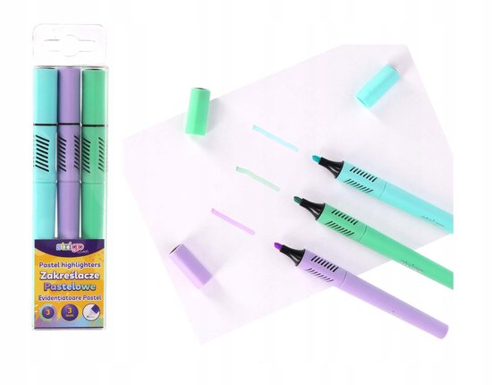 Strigo Pastel Stiften 3 Kleuren - Leren met Plezier | bol