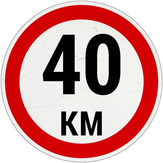 40 km bord - Sign Again materiaal - 20 cm | bol