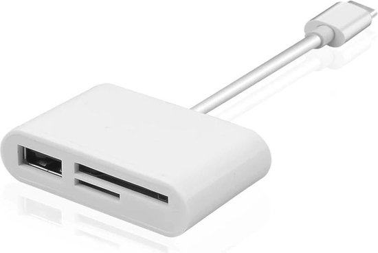 3-in-1 USB-C-kaartlezer - Cardreader - SD + TF kaartlezer - USB-C 3.1 ...