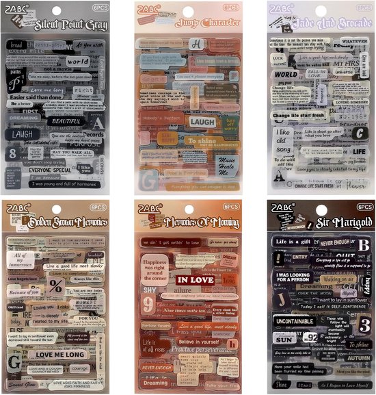 Stickers - spreuken - 800 stuks - 36 vellen - scrapbook-stickers ...
