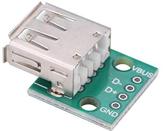 USB Breakout Board 10Pcs Type A Female Socket DIP Adapter 2.54mm Pitch ...