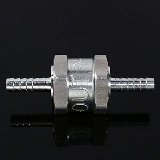 Aluminum check valve, model -05-16, prevents fuel return, silver, 6 mm ...