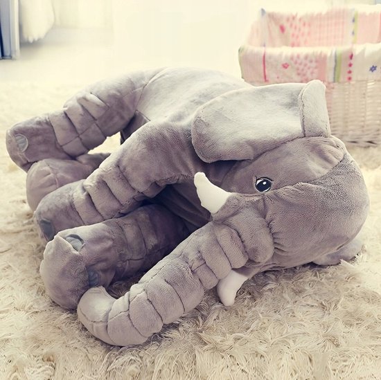 Grote Grijze Olifant Knuffel met Dekentje XXL 60cm 3-in-1 | bol
