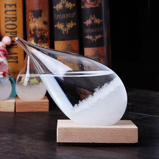 Stormglas Druppel - Weerstation - Barometer voor Binnen - Donderglas ...