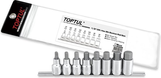 SET DOPPEN 1/2 RAIL INBUS INCH 1/4--3/4 | bol