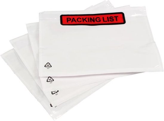 Paklijst envelop ‘Packing List’ zelfklevend – 225 mm x 165 mm - 1000 ...