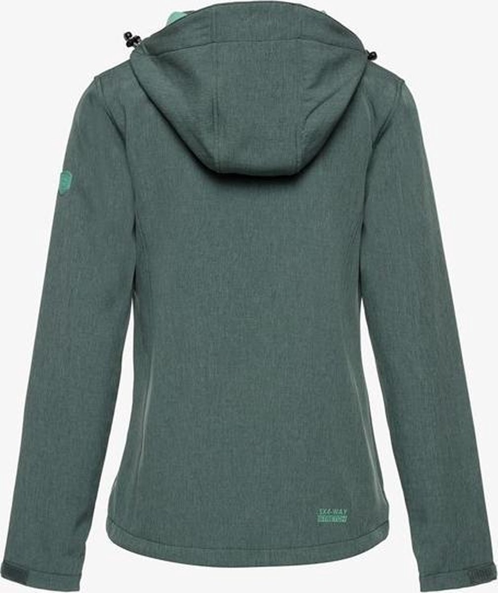 Kjelvik dames softshell jas waterafstotend - Groen - Maat XL ...