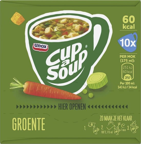 Unox Cup-a-Soup Groente - 60 porties - Voordeelverpakking | bol