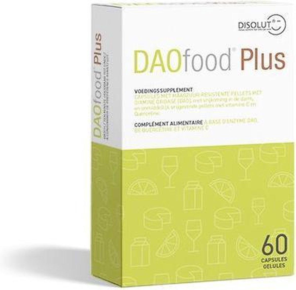 Disolut DAOfood Plus - 60 capsules - Enzymen - Voedingssupplement | bol.com