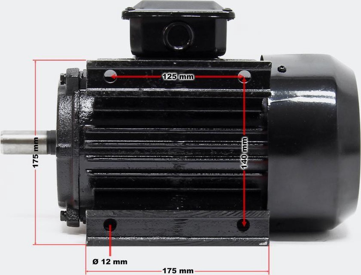 3-fase. Elektromotor 2-polig 400V 2,2kW 3 PK met aluminium wikkeling ...