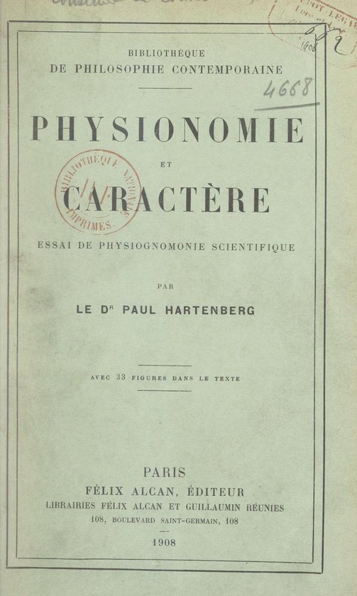 Physionomie et caractère (ebook), Paul Hartenberg | 9782307194514 ...