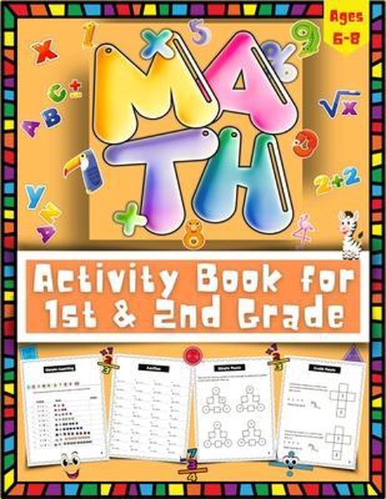Math Activity Book For 1st and 2nd Grade | 9781678048327 | Happy Books ...