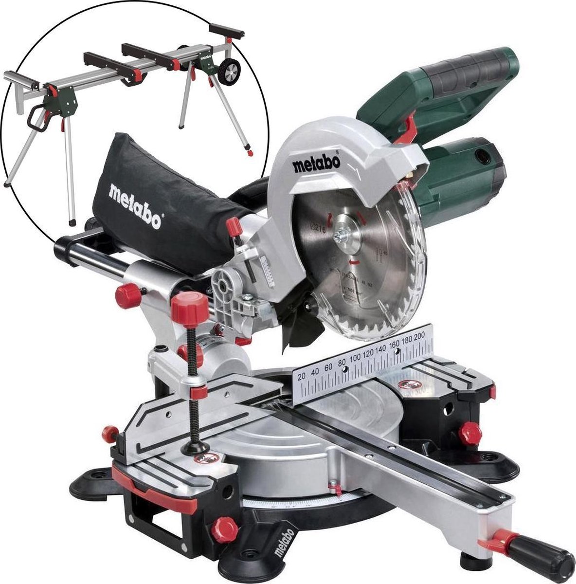 Metabo KGS 216 M Afkortzaag incl. onderstel (KSU 401) - 1500W - 216 x ...