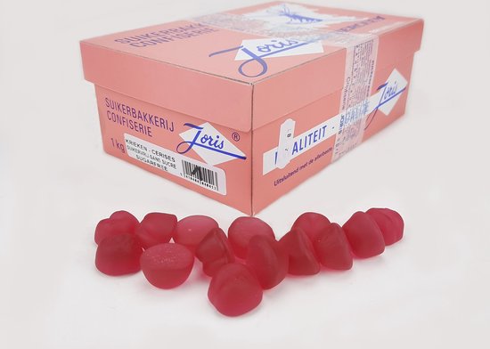 Joris Krieken Suikervrij - Snoep - 1kg - Rood - Fruit - Zacht | bol