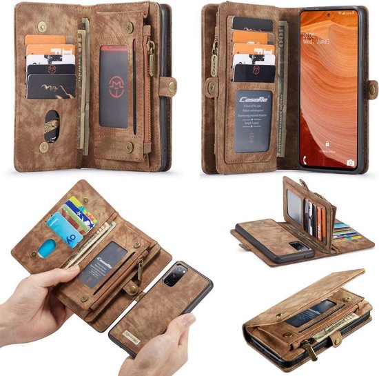 CASEME Samsung Galaxy S20 FE Vintage Wallet Case Portemonnee Hoesje - Bruin | bol.com