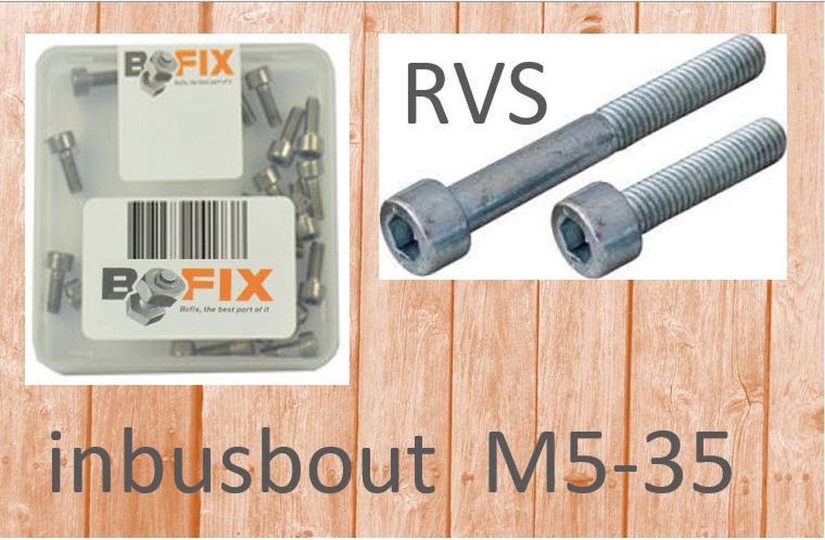 Inbusbout M5 X 35 mm RVS 25 Stuks | bol.com
