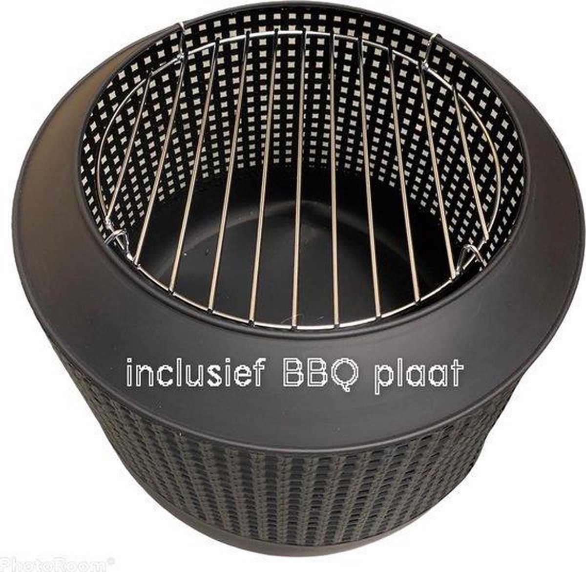 Vuurkorf met Barbecuerooster / BBQ-rooster - Metaal - Hoogte 51 cm | bol