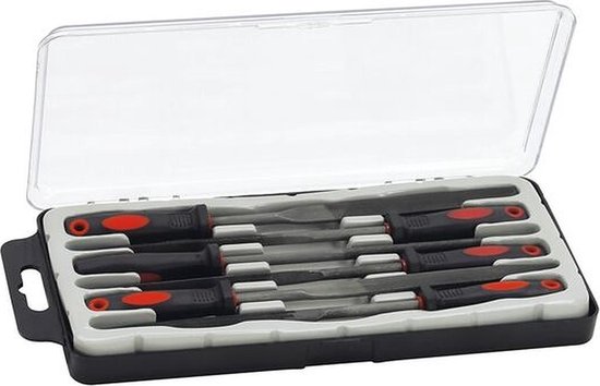 Vijlenset 6-delig met Kunststof handvat - Naaldvijlenset 195 mm ...