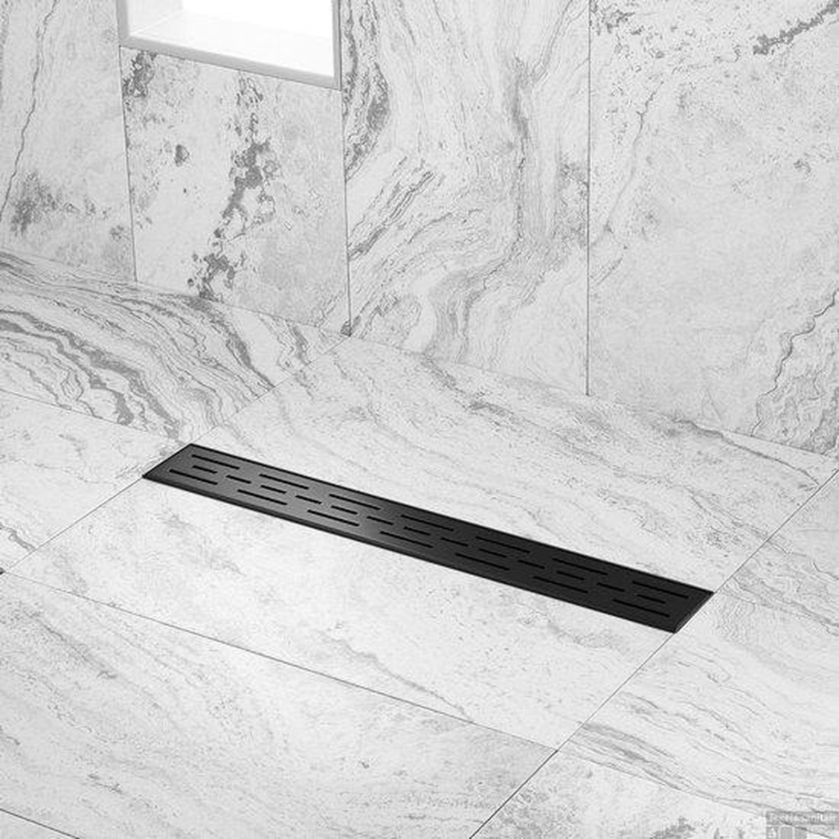 Afvoer drain, Douchedrain, Douchegoot, Mat Zwart 80 cm | bol.com