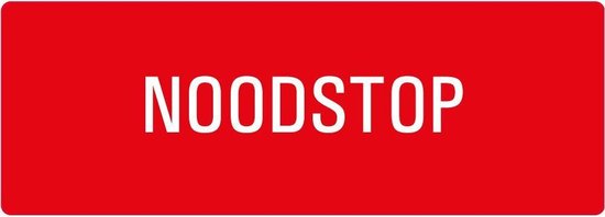 Noodstop bord - kunststof 210 x 74 mm | bol