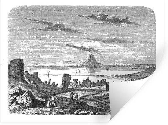 Muursticker Carthago illustratie -illustratie vanoude stad Carthago ...